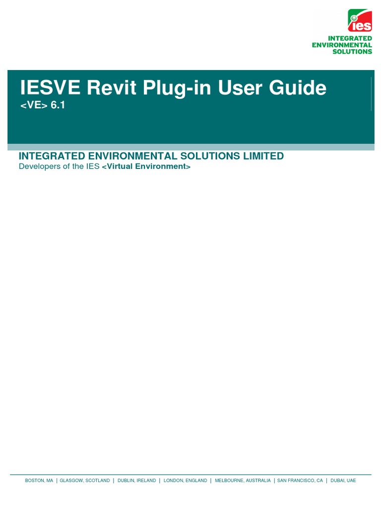 IES VE Revit Plugin Guide | PDF | Hvac | Autodesk Revit