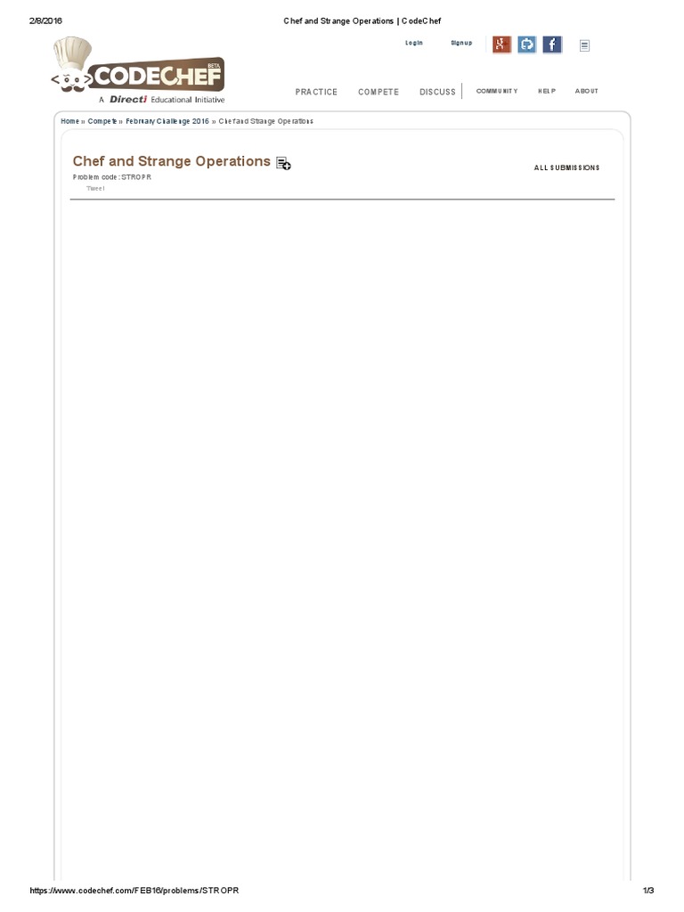 Chef and Strange Operations - CodeChef | PDF | Computer Programming | Algorithms