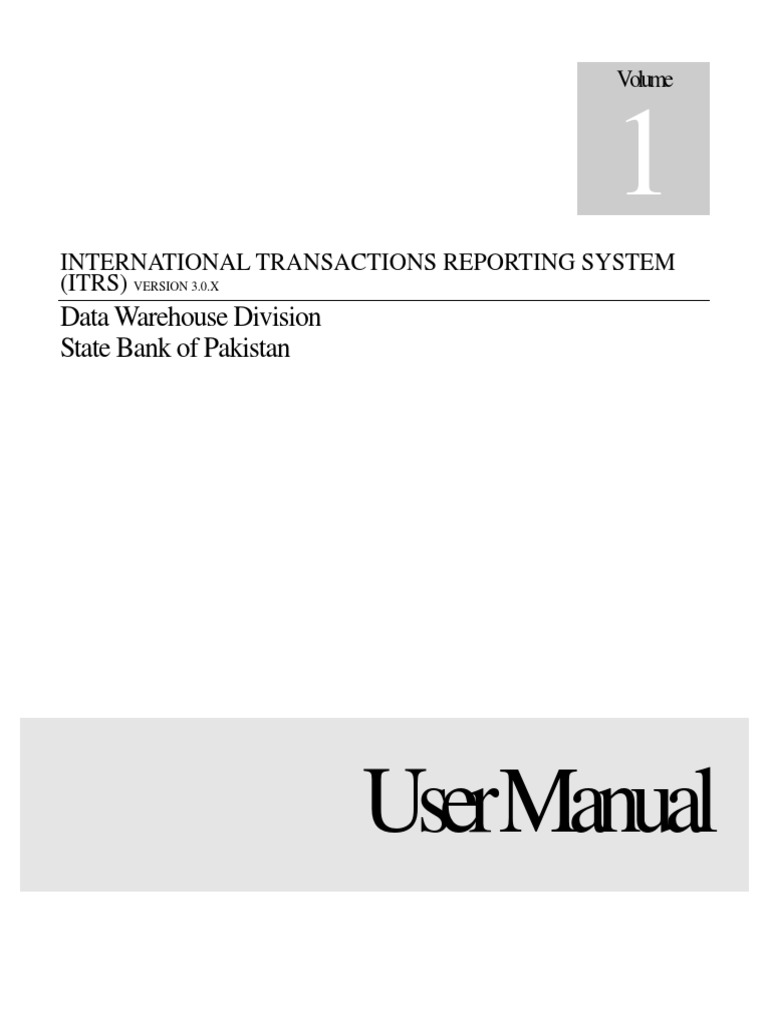 ITRS User Manual | PDF | Microsoft Access | Microsoft Excel