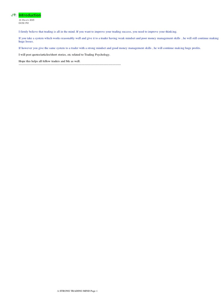 A Strong Trading Mind | PDF | Predation | Crocodile