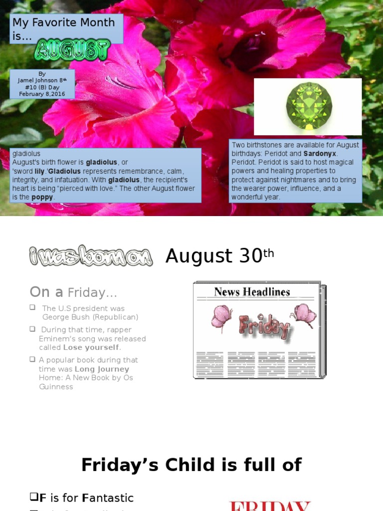 My Favorite Month | PDF