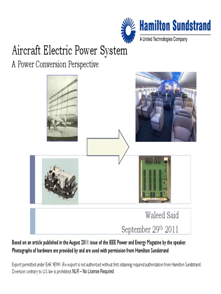 Aircraft Electrical Systems - A Conversion Perspective | PDF | Power ...