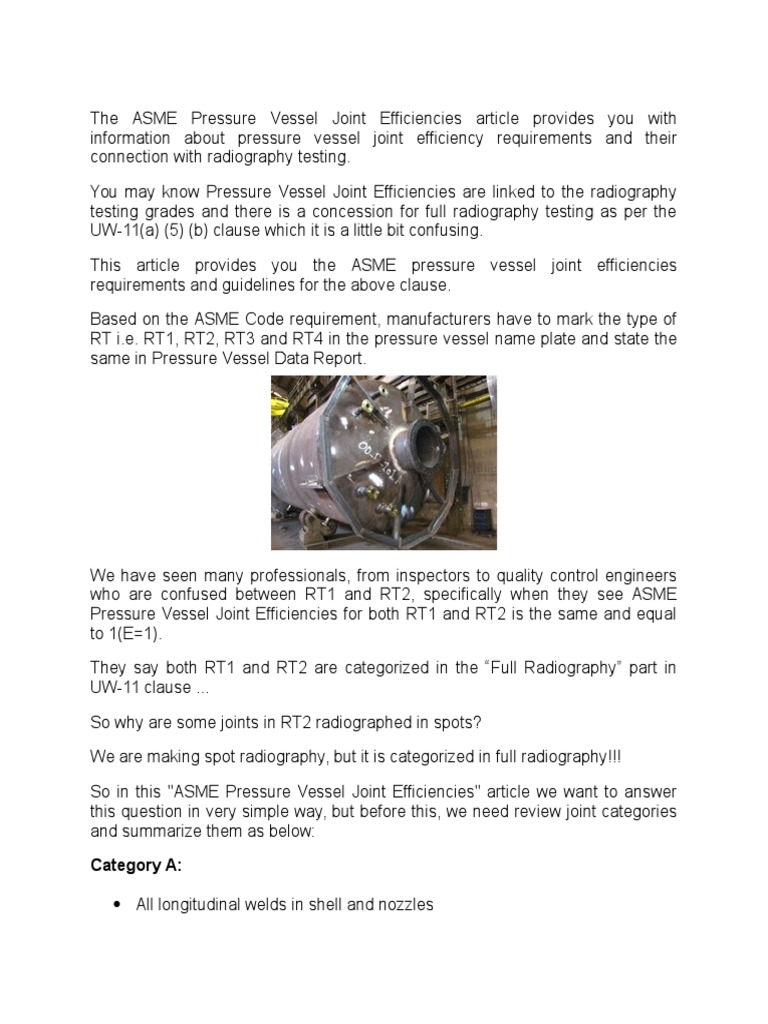 Weld Joint Efficiencies | PDF | Welding | Construction