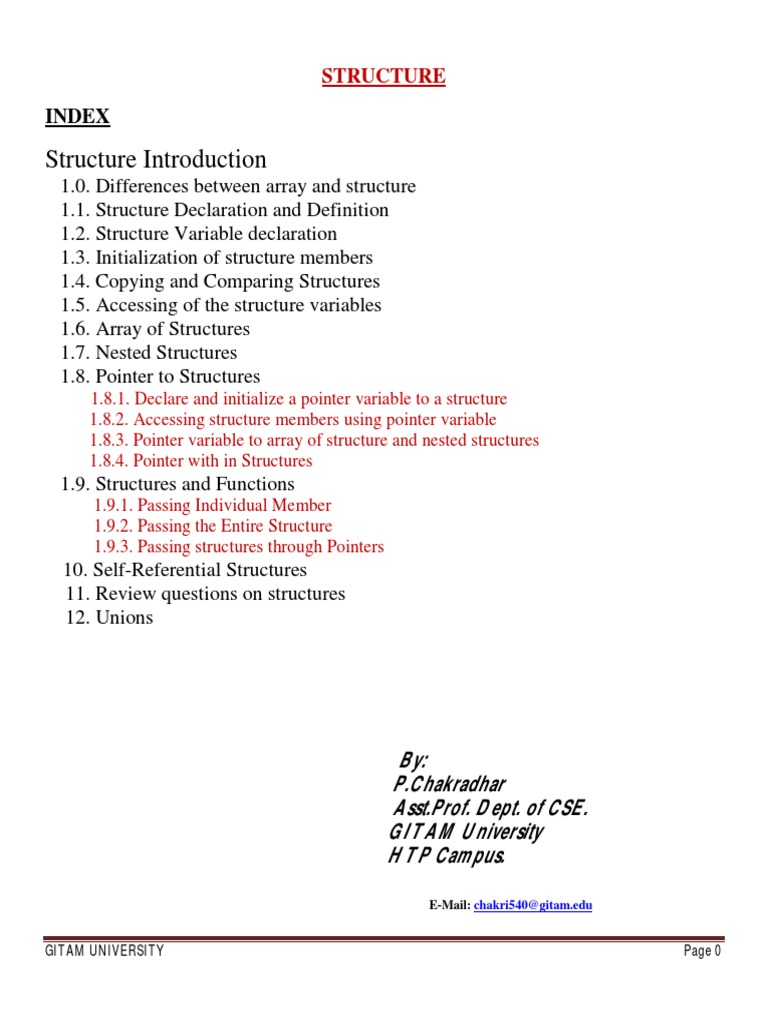 Structures and Unions For C Programmers | PDF | Pointer (Computer Programming) | Fraction ...