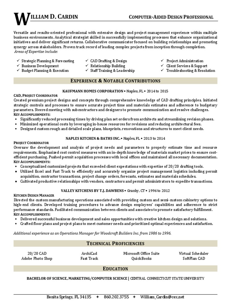 CAD Design Professional Resume | PDF | Project Management | Computer ...