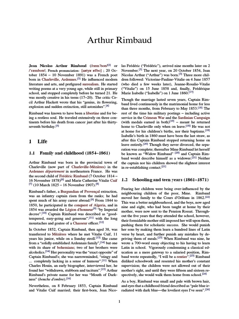 Arthur Rimbaud | PDF | Arthur Rimbaud | Poetry