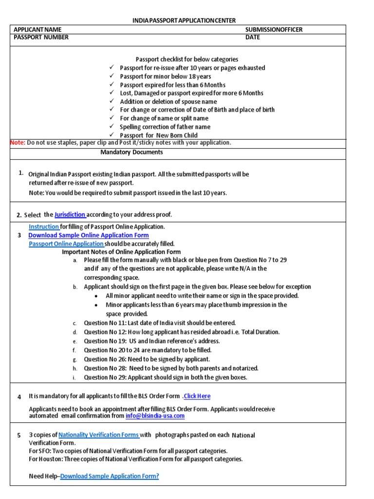 Bls Us Passport Checklist | Notary Public | Permanent Residence (United ...