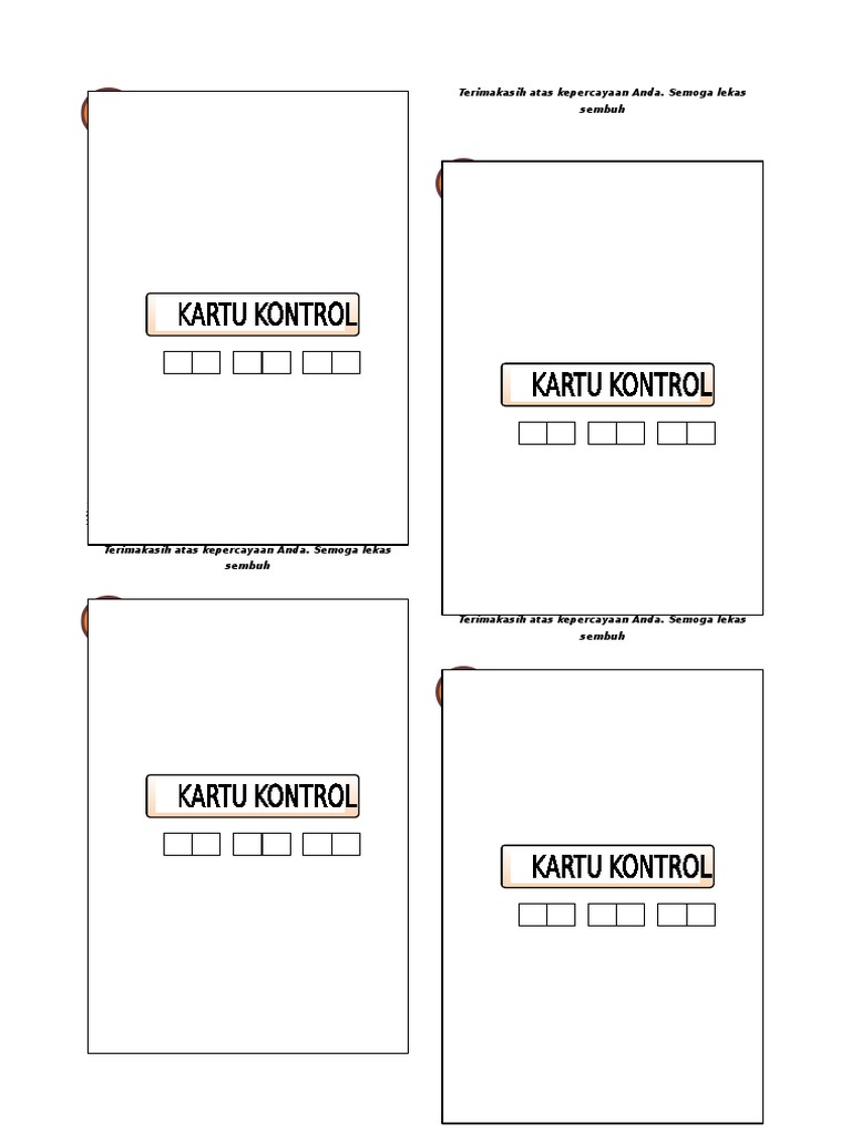 Contoh Kartu Kontrol | PDF