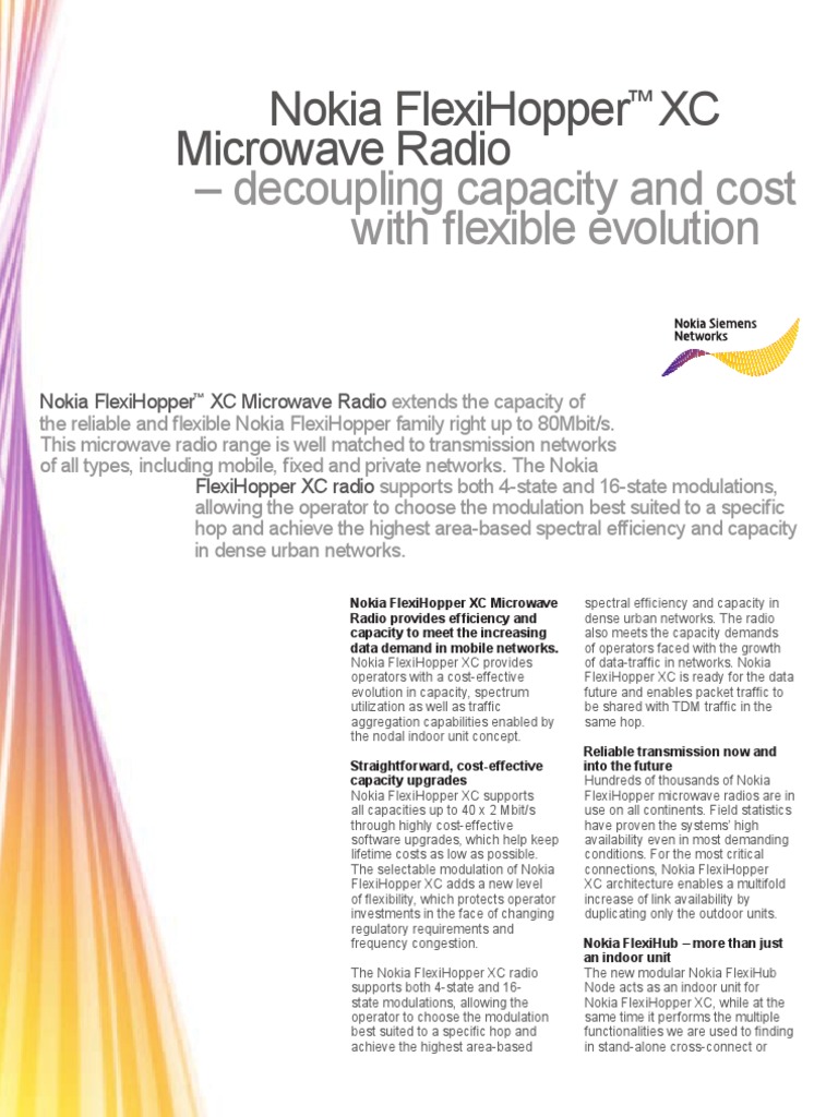 FlexiHopper XC Datasheet Eng 2007 | PDF | Ethernet | Radio
