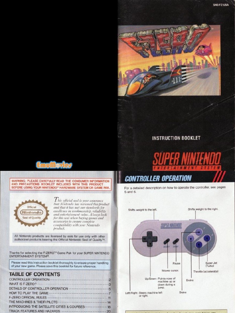 F-Zero - Manual - SNES | PDF