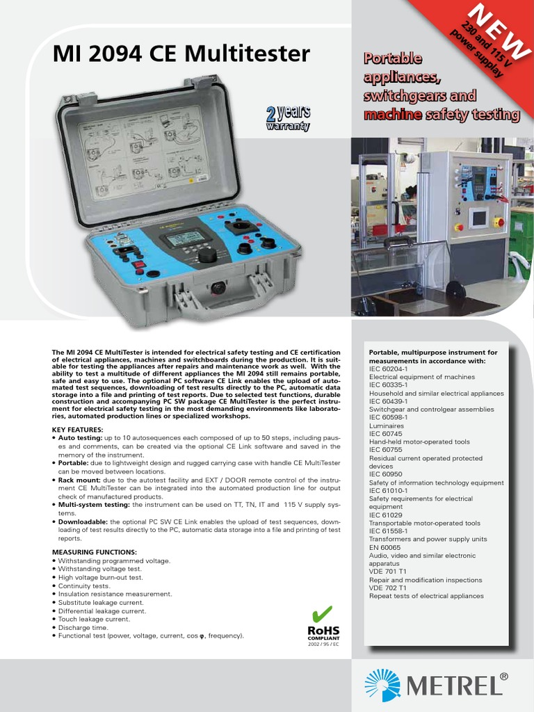 Single 2011 MI 2094 CE Multitester Ang | PDF | Personal Computers ...