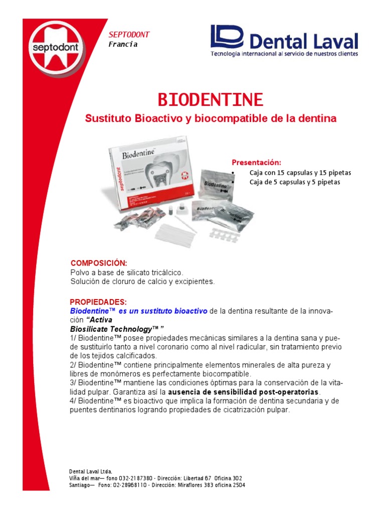 Biodentine Septodont: Guía Práctica de Uso y Manejo. | Odontología ...