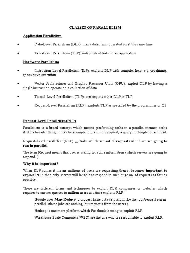 Classes Parallelism | PDF | Parallel Computing | Central Processing Unit