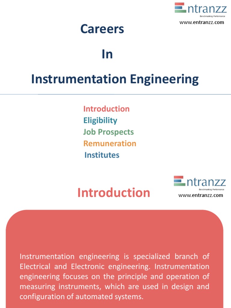 Carrers in Instrumentation Engineering | PDF