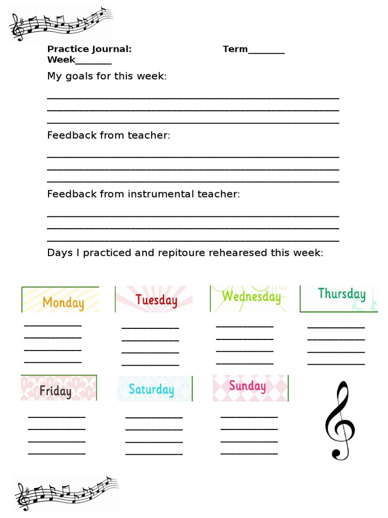 Practice Journal: Term - Week | PDF | Business