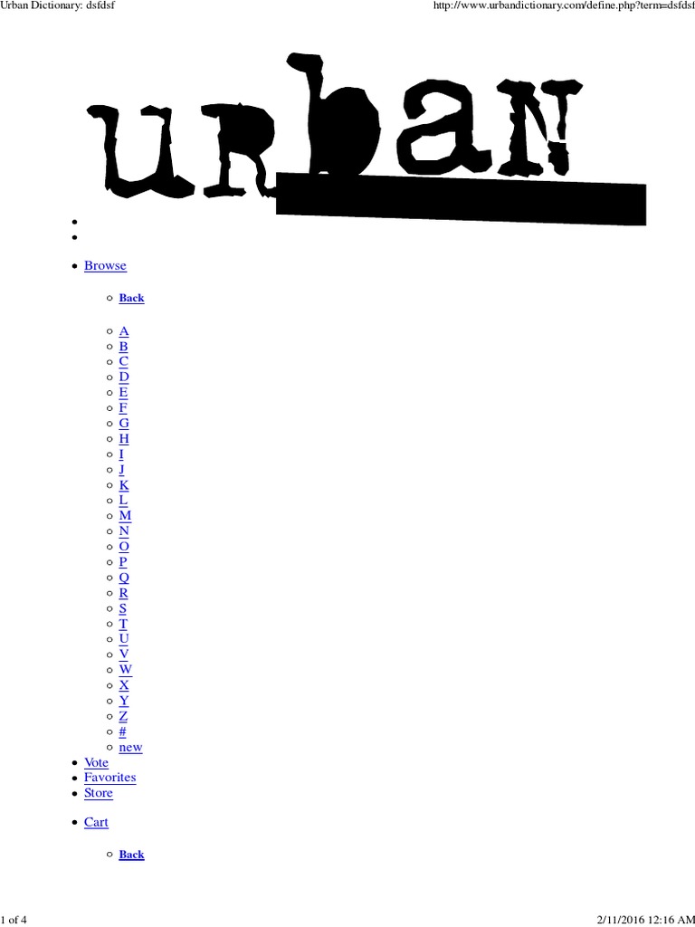 Urban Dictionary - DSFDSF MEANING | PDF | Language Arts & Discipline