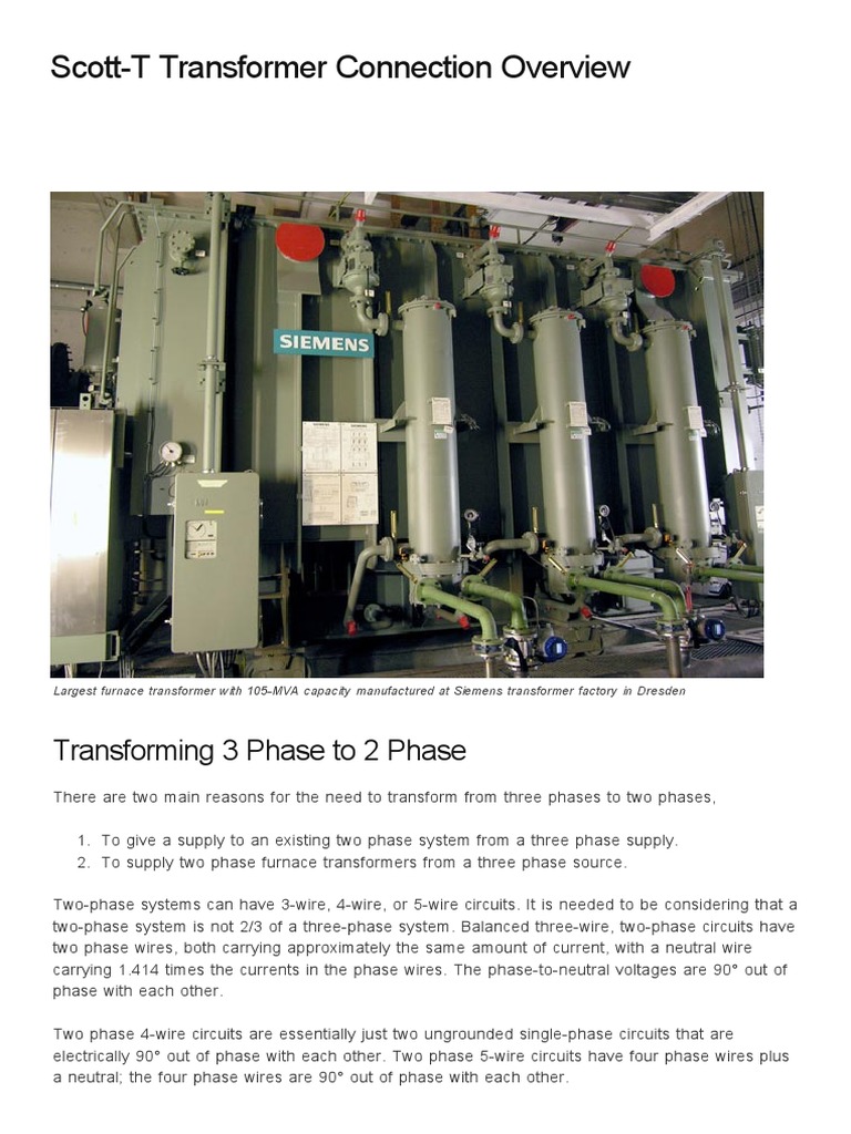 Scott-T Transformer Connection Overview _ EEP | Transformer ...