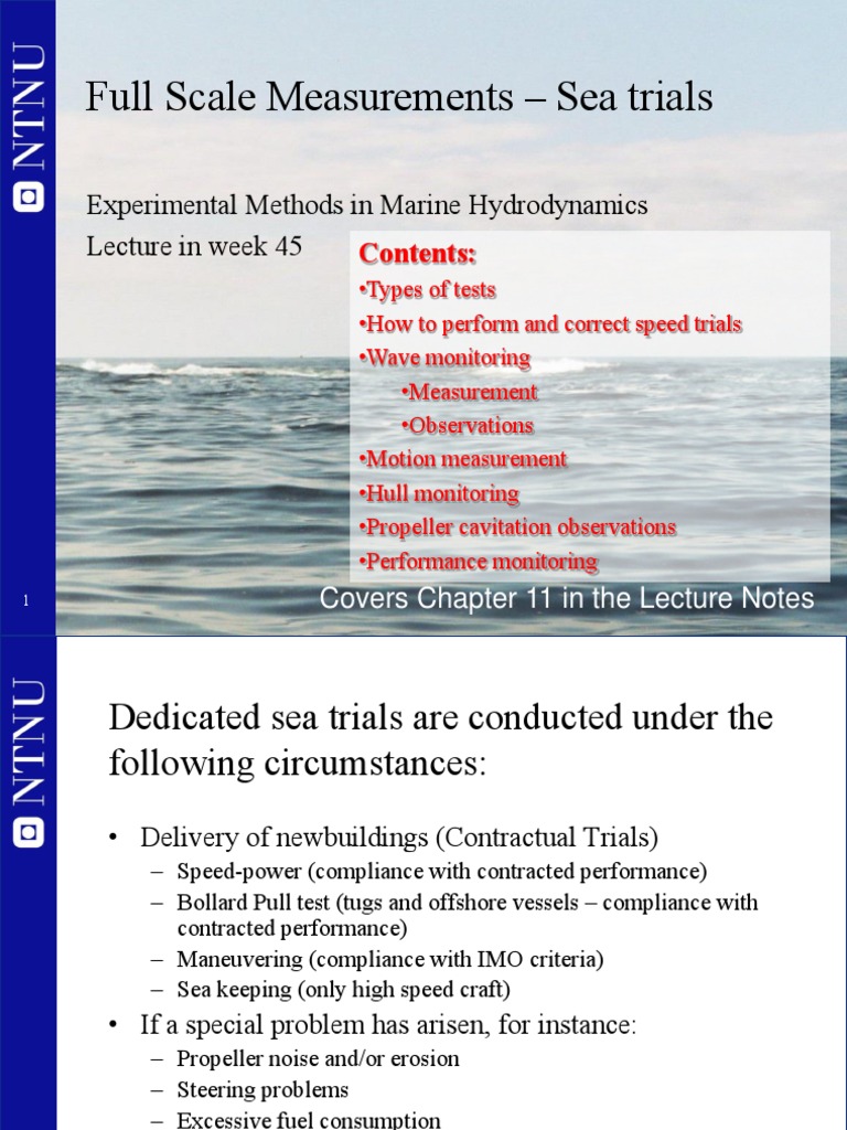Full Scale Measurements - Sea Trials | PDF | Ships | Accelerometer