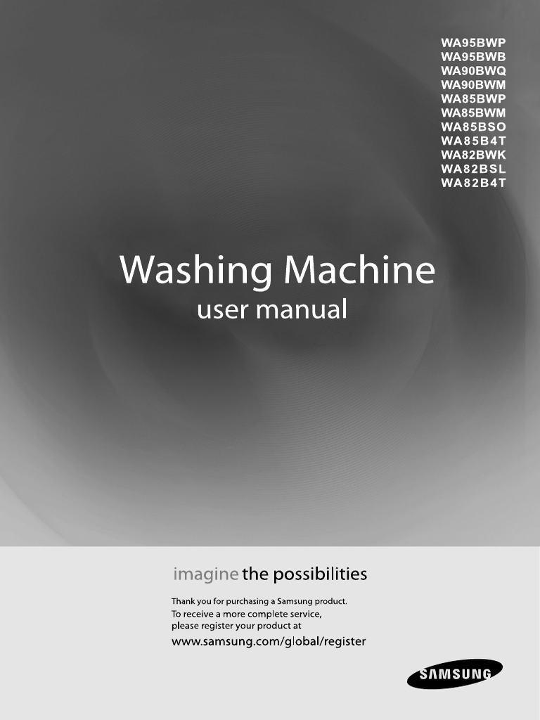 Washin Machine User Manual | PDF