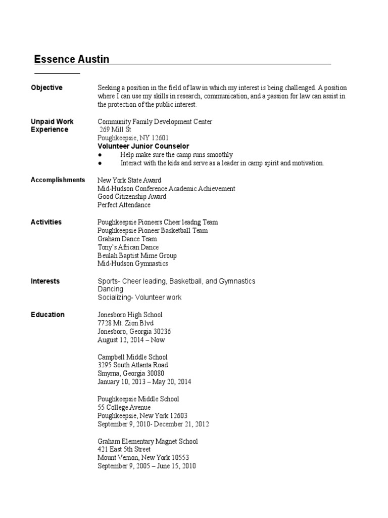 Essence Austin Resume | PDF | Wellness