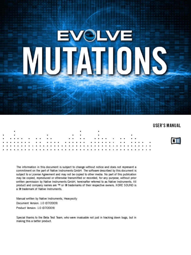 Evolve Mutations Manual English | PDF