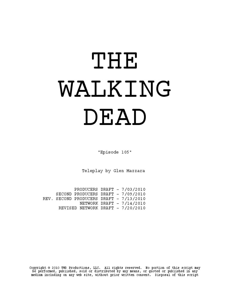 The Walking Dead ǁ 1x05 ǁ Wildfire | PDF | Rick Grimes | The Walking ...