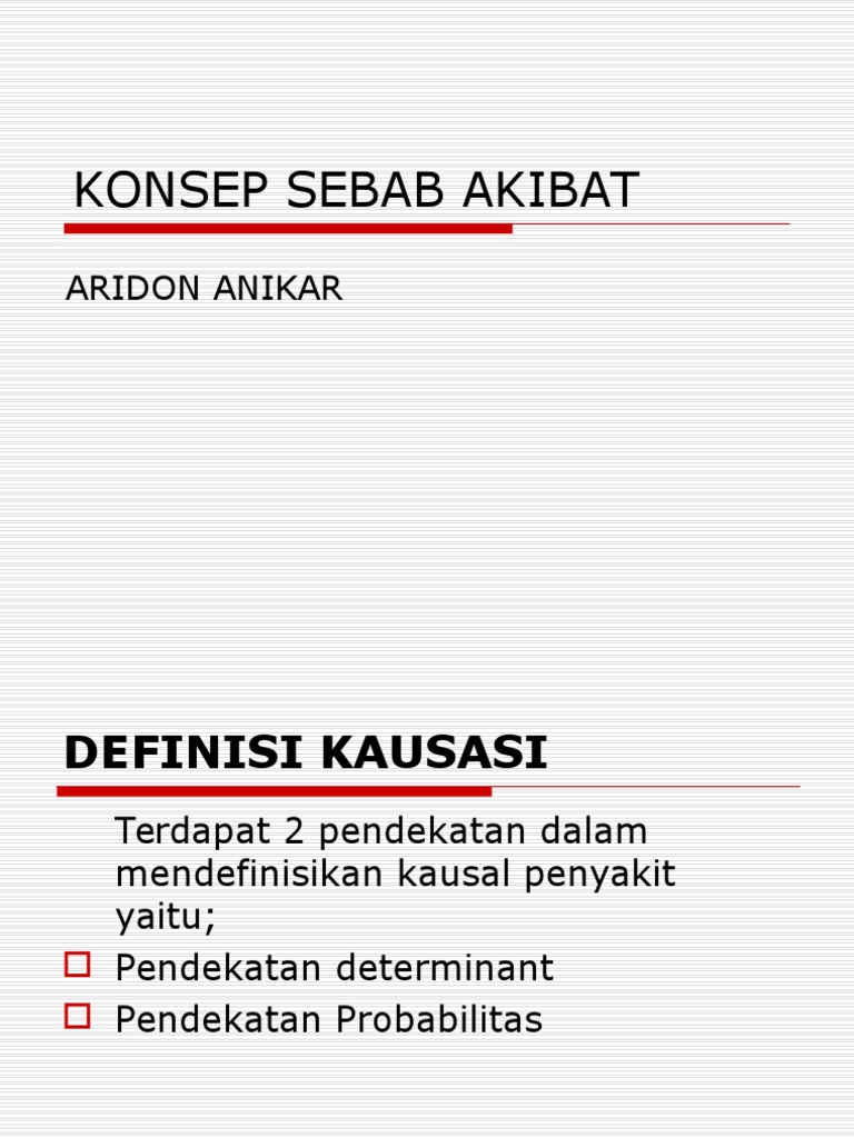 Konsep Sebab Akibat | PDF
