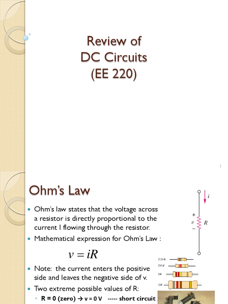 DC Circuits Review: Key Concepts | PDF | Series And Parallel Circuits ...
