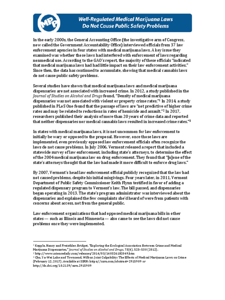 Law Enforcement Views on Medical Marijuana | PDF | Medical Cannabis ...