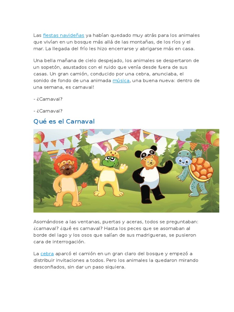El Carnaval de Los Animales | PDF | Cebra | Carnaval