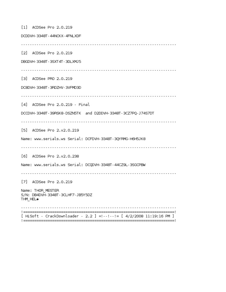 ('ACDSee Pro 2') SN | PDF