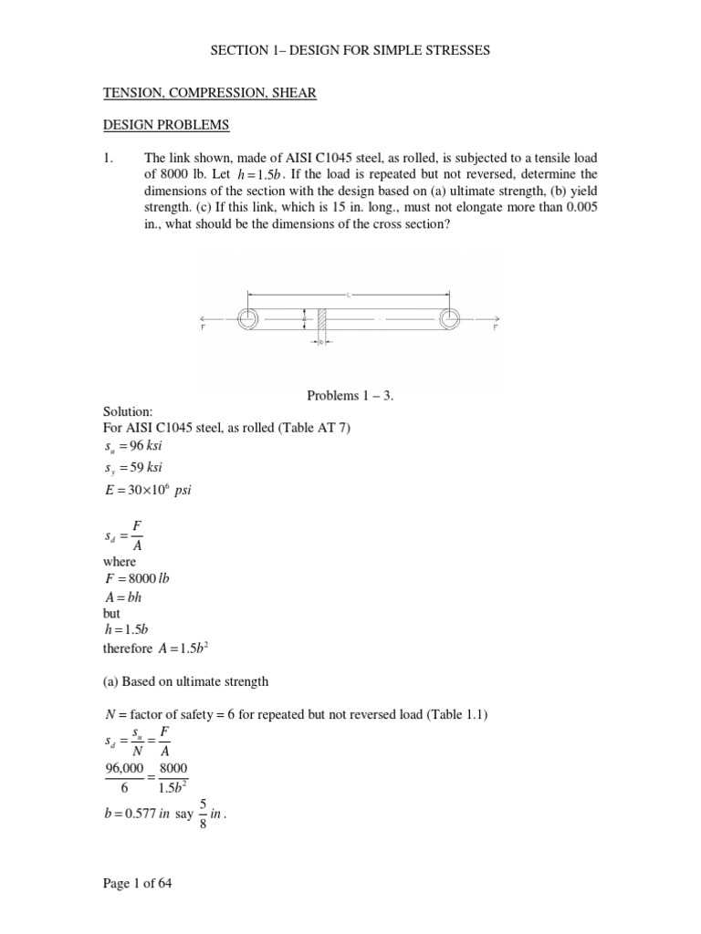 Machine Design by Faires (Section 1) | PDF | Strength Of Materials ...