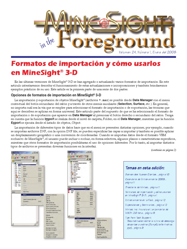 MS3D-Formatos de Importación y Cómo Usarlos-200801 | PDF | Point and ...