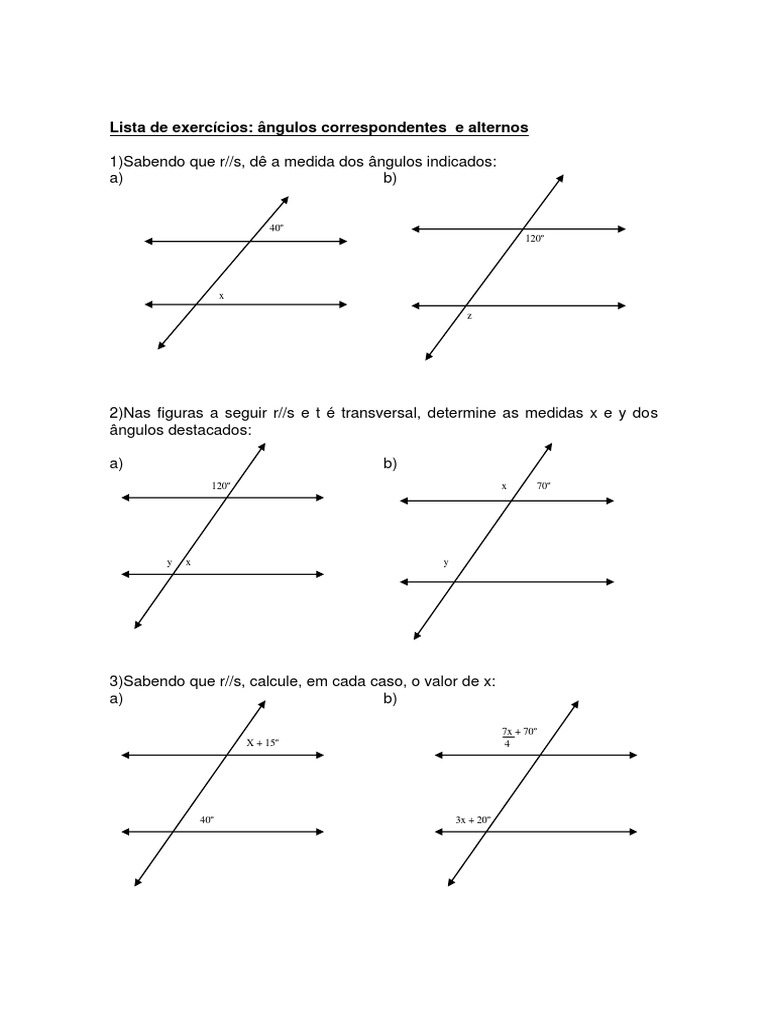 Angulos alternos externos | Geometria do Plano Euclidiano | Geometria ...