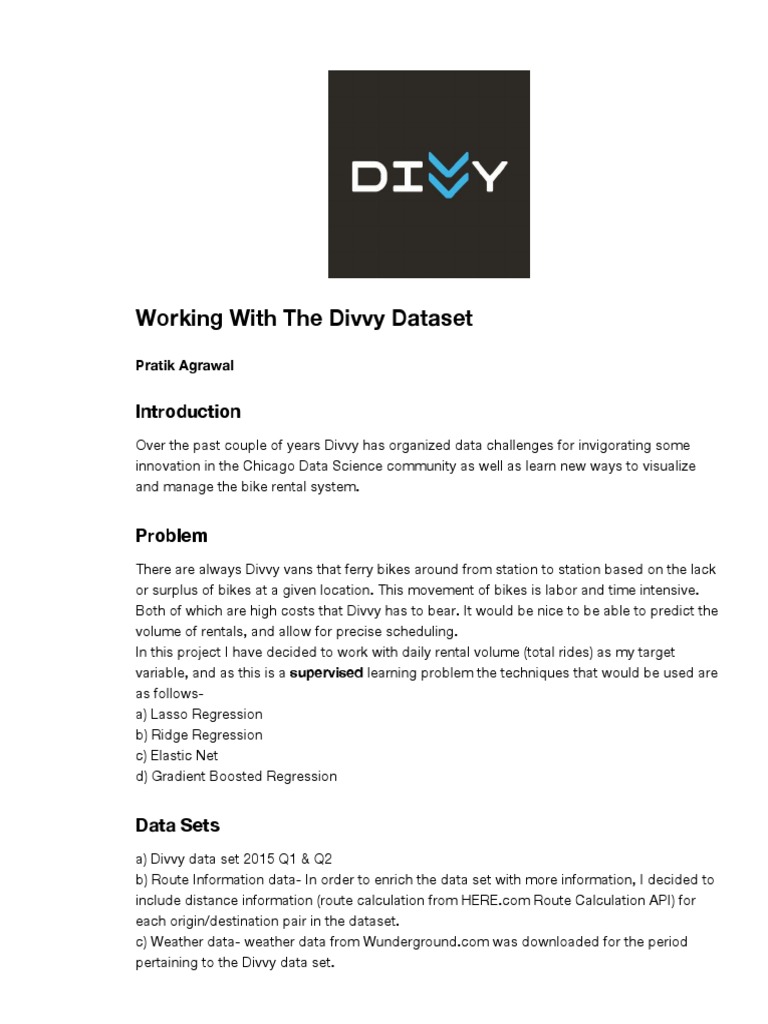 Working With The Divvy Data Set | PDF | Html | Html Element