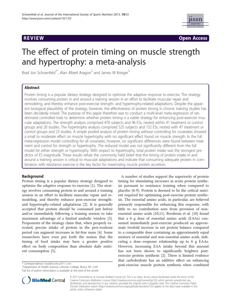 Protein Timing | Download Free PDF | Strength Training | Muscle Hypertrophy
