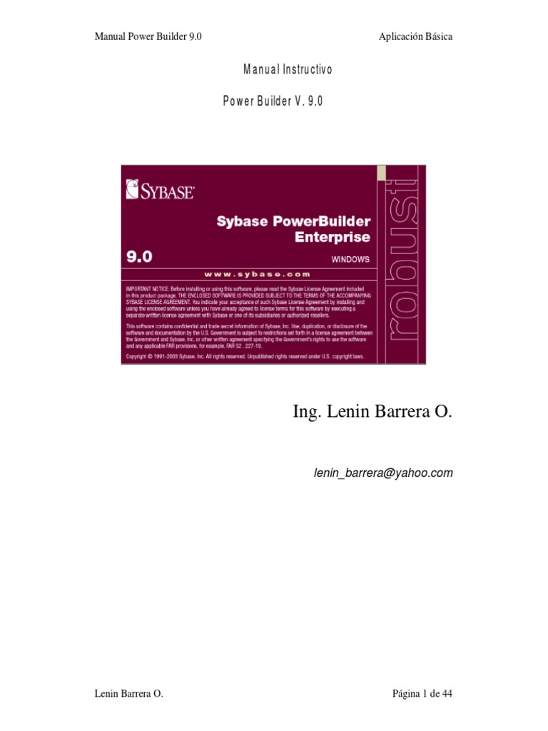 PowerBuilder Manual | PDF | Ventana (informática) | Tabla (base de datos)