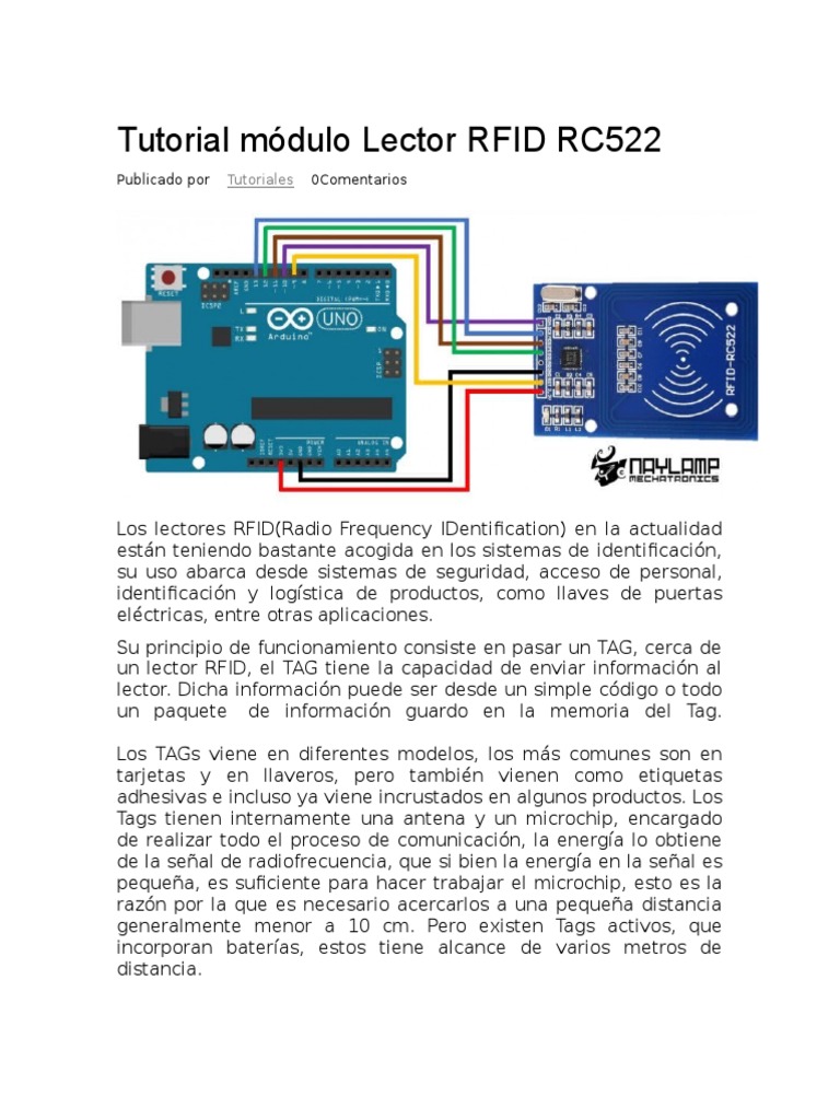 Tutorial Modulo RFID Arduino | Identificación de frecuencia de radio ...