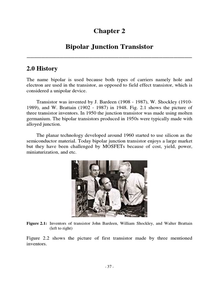Chapter 2 Bipolar Junction Transistor | PDF | Bipolar Junction ...