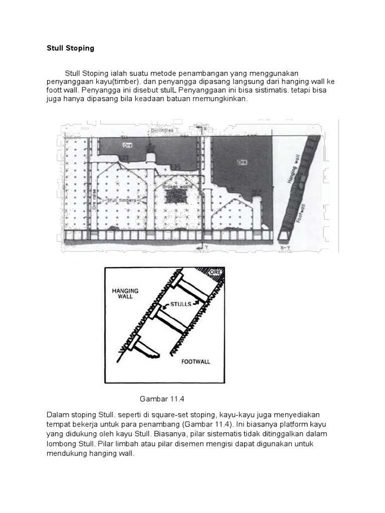 STULL STOPING: A TRADITIONAL TIMBERED ROOM AND PILLAR MINING METHOD | PDF