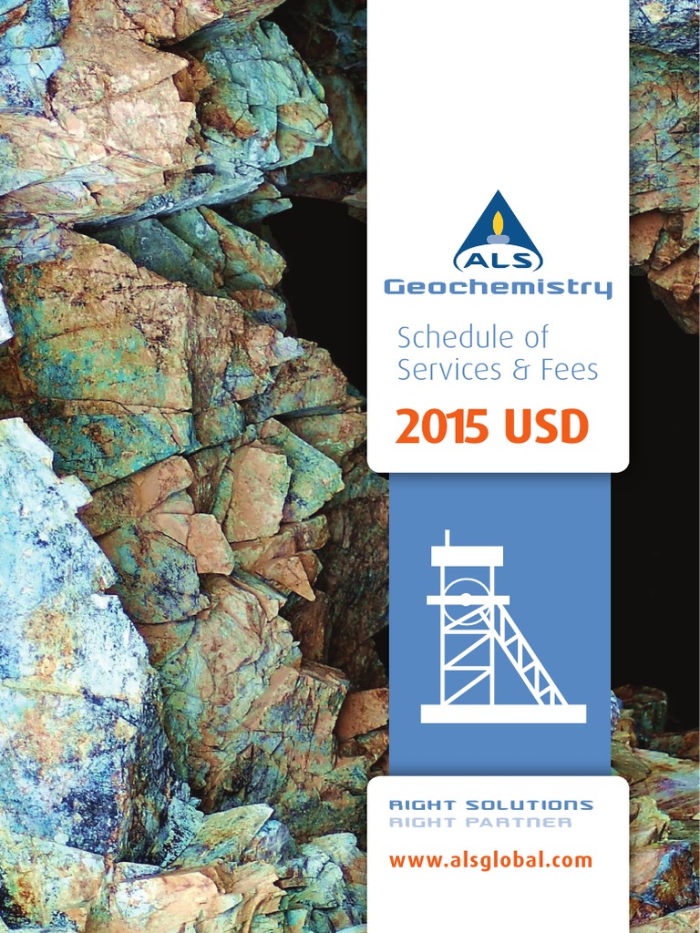 ALS Geochemistry Service Schedule 2015 USD | PDF | Gold | Metallurgical ...