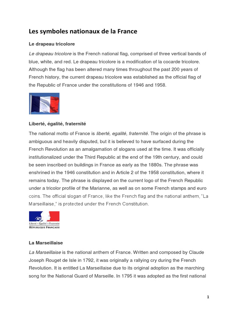 The National Symbols of France: A Guide to the Tricolor Flag, Motto ...