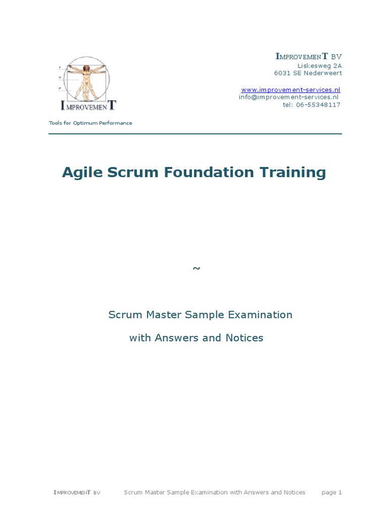 Scrum Master Exam Sample Questions | PDF | Scrum (Software Development ...