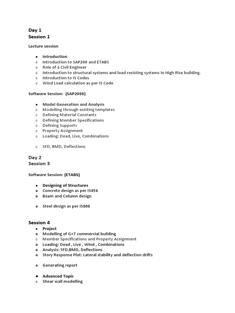 SAP2000 and ETABS Training for Engineers | PDF