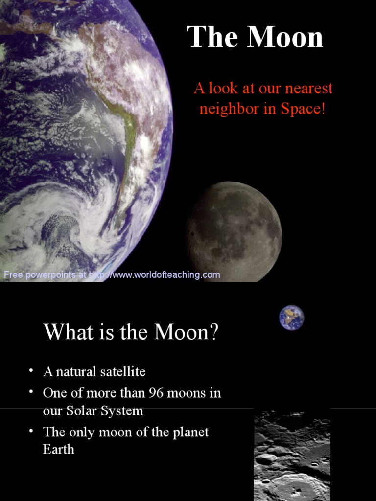 Earth's Moon.ppt | Moon | Planetary Mass Satellites
