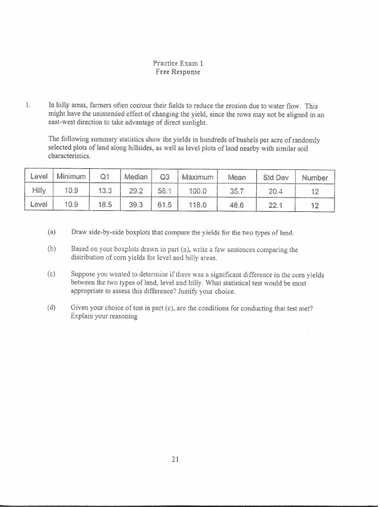 AP Practice Test No. 1 | PDF