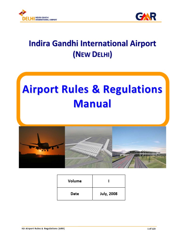 IGI Airport Rules & Regulations Manual | PDF | Airport | Traffic