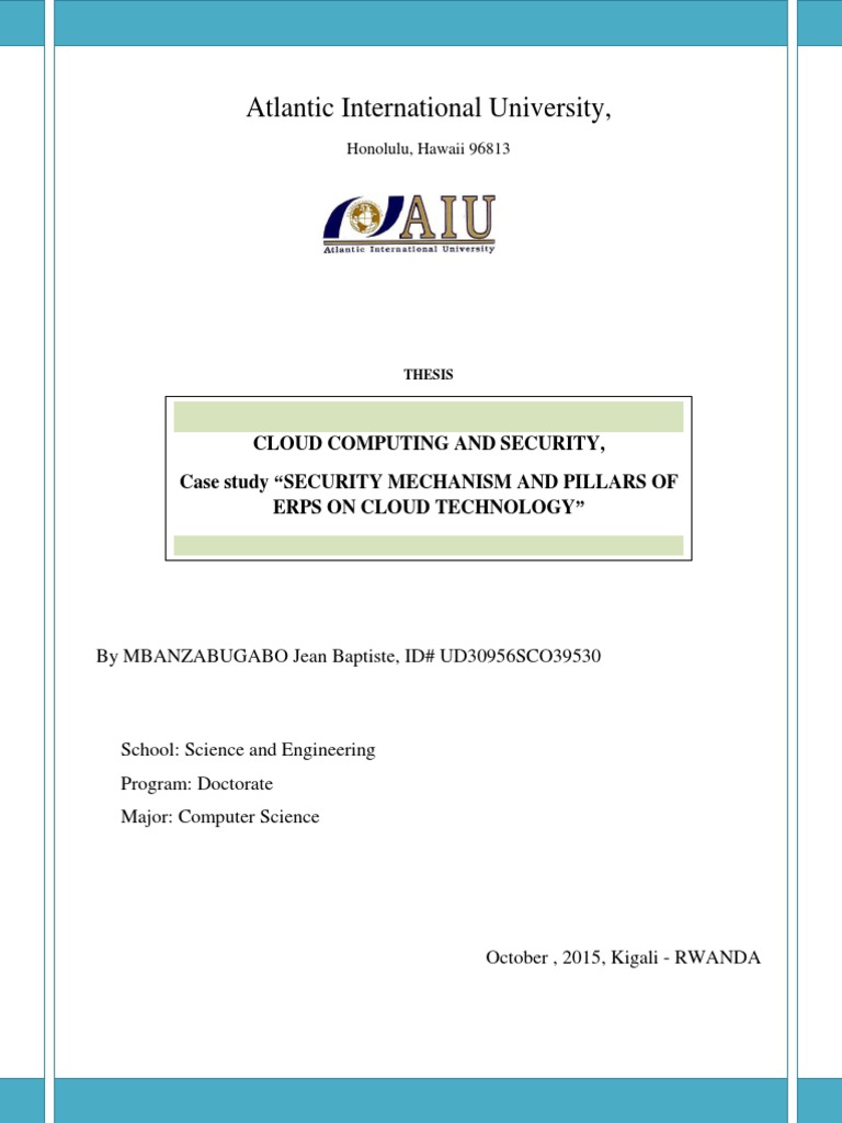 Final Thesis | PDF | Cloud Computing | Computer Security