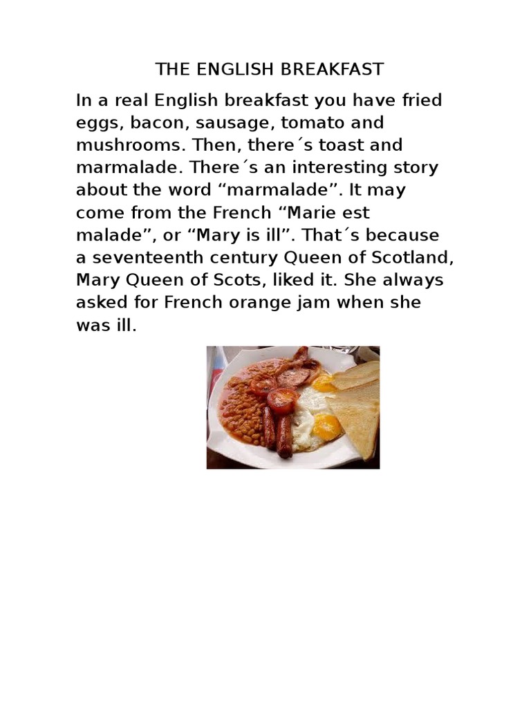 The English Breakfast | PDF