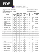 Nutritional Status Template With Auto-Compute Age and BMI | PDF ...